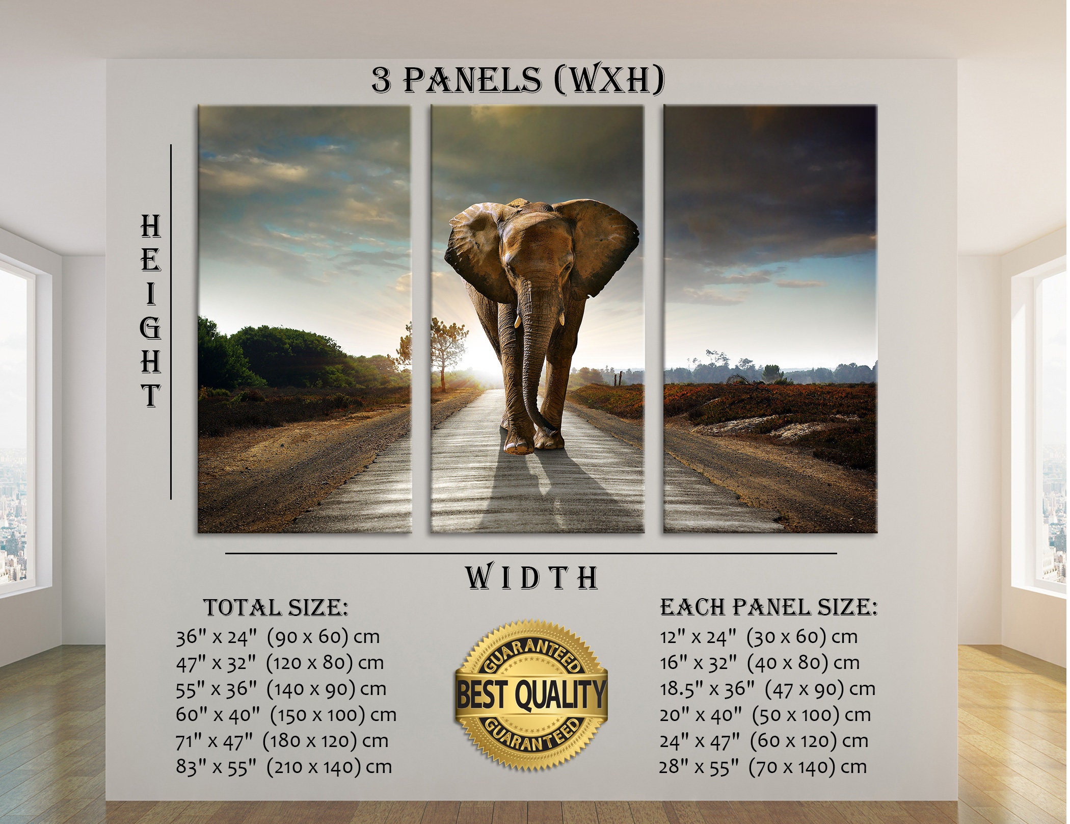 Elephant Canvas Elephant Print Elephant Poster Elephant Photo - Etsy