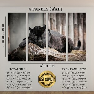 Black Panthera Wall Art Panther Canvas Panther Wall Art Panther Print ...
