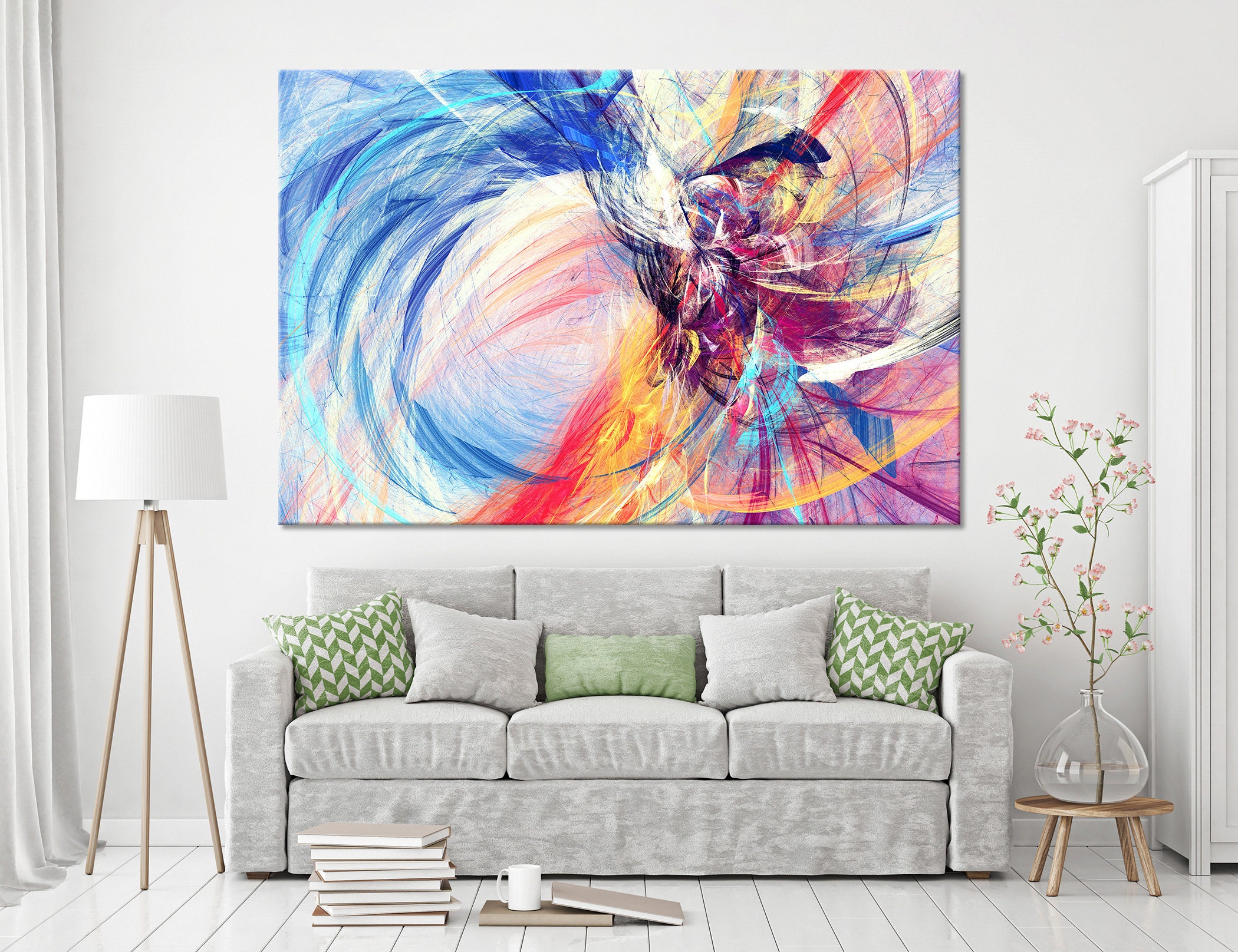 Multicolor Bright Wall Decor Multicolor Bright Wall Art | Etsy