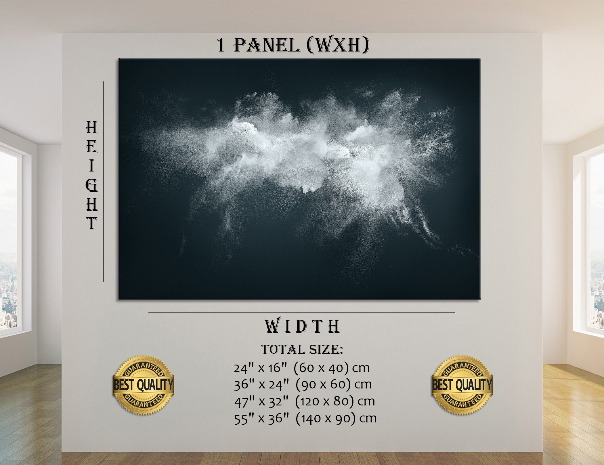 Cloud of Powder Wall Art Abstract Canvas Abstract Print - Etsy