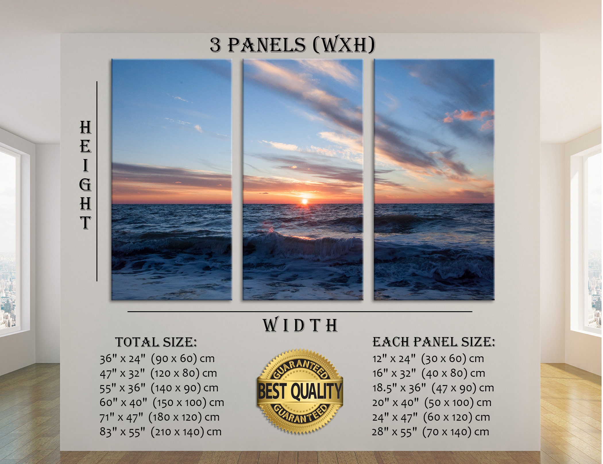 Sunset Storm Wall Art Storm Canvas Set Storm Decor Storm Home - Etsy