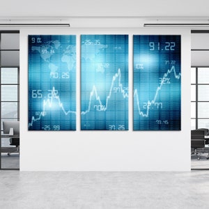 Digital Abstract Business Canvas Stock Quotes Poster Stock Exchange ...