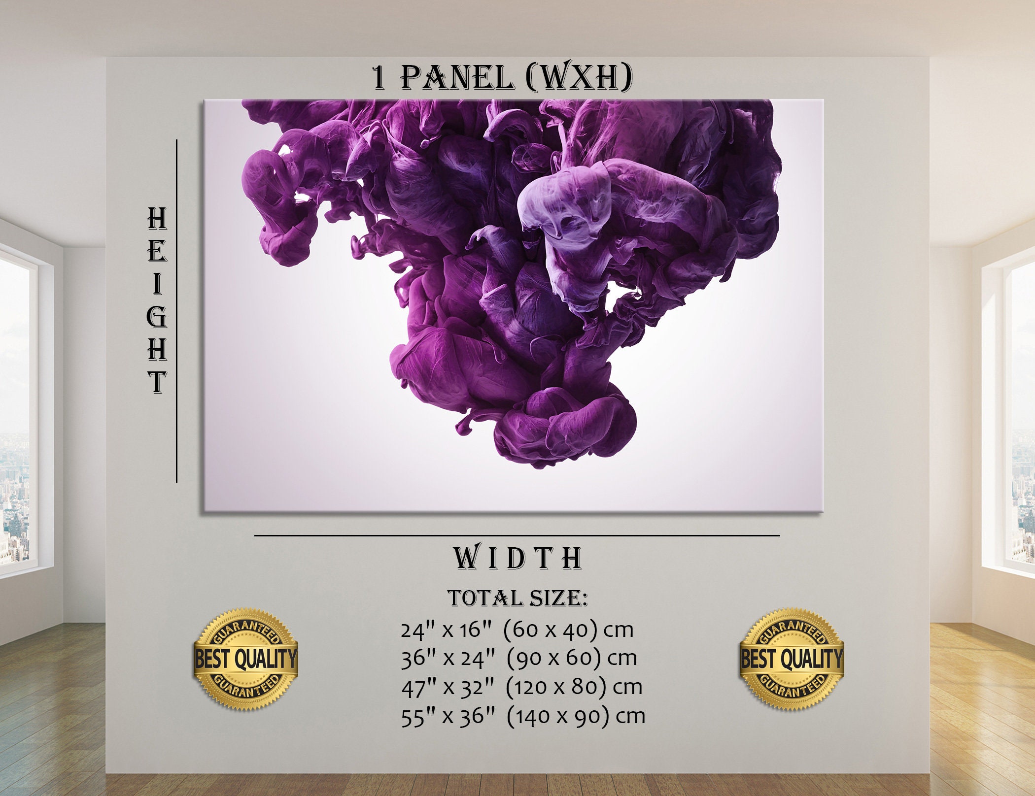 Purple Abstract Wall Art Colorful Canvas Print Wall Art - Etsy