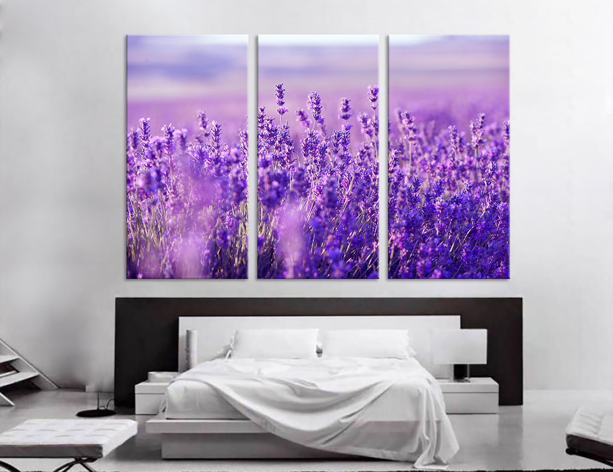Lavender Field Canvas Print Lavender Canvas Wall Art Natural | Etsy