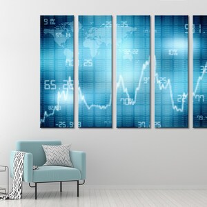 Digital Abstract Business Canvas Stock Quotes Poster Stock Exchange ...