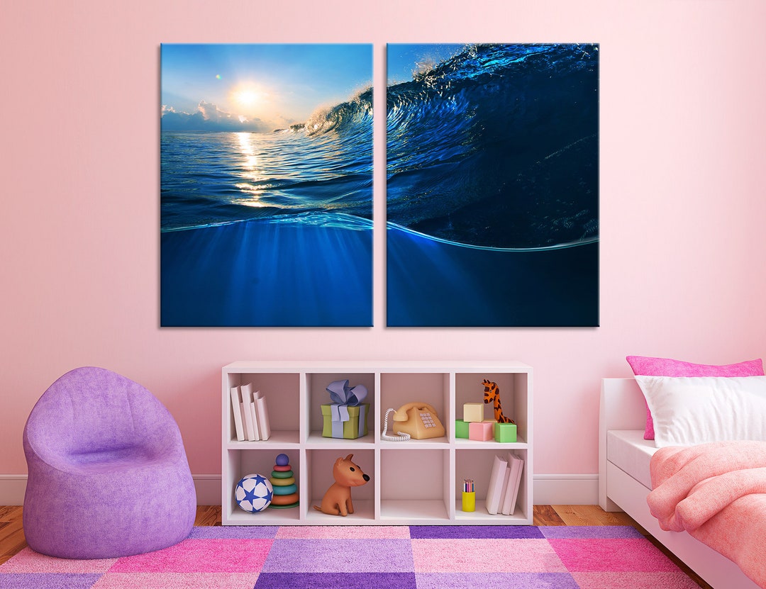 Wave Wall Art Wave Wall Decor Wave Canvas Wave Art Print Wave Poster ...