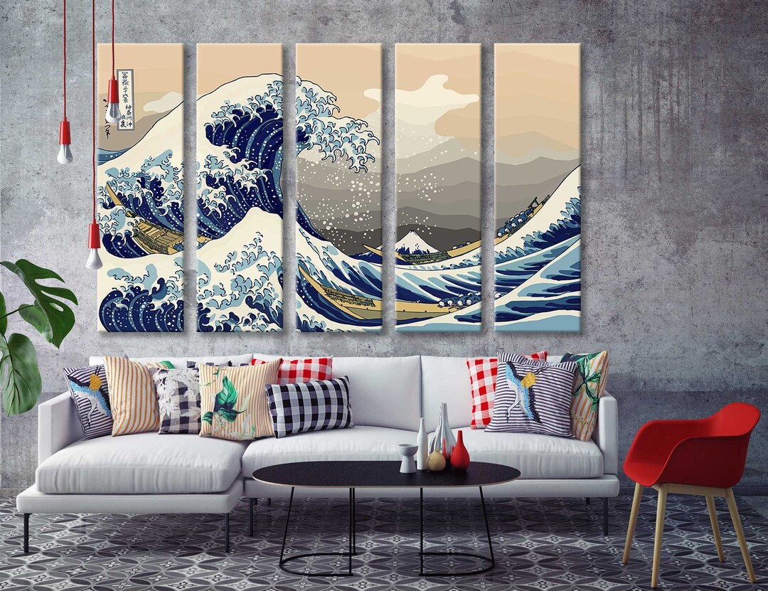 The Great Wave off Kanagawa Canvas Print, the Great Wave Print ...