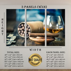 Cigar and Brandy Wall Decor Coffee Wall Art Cigar Room Canvas Cigar ...