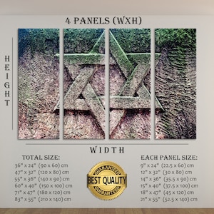 Star of David, Sign Carved in Stone Canvas Print, Symbol of Judaism - Etsy