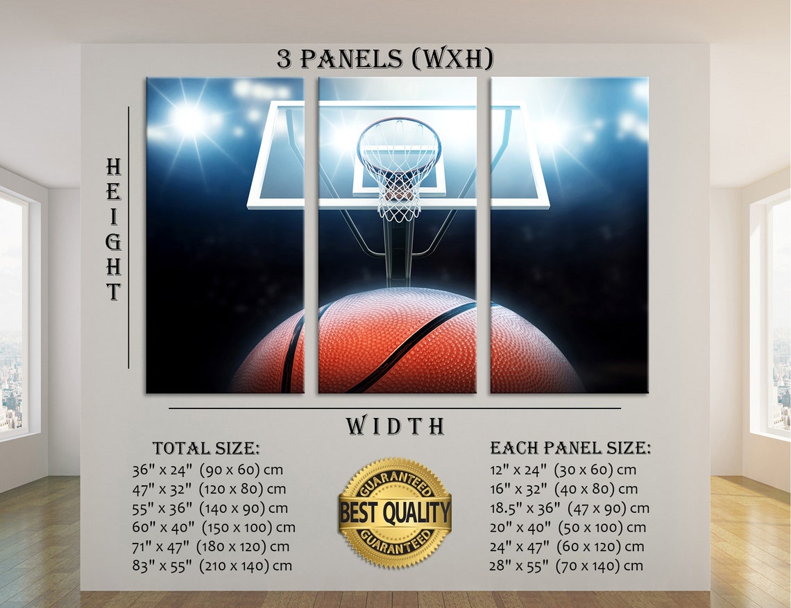 Basketball Wall Art Basketball Decor Basketball Canvas | Etsy