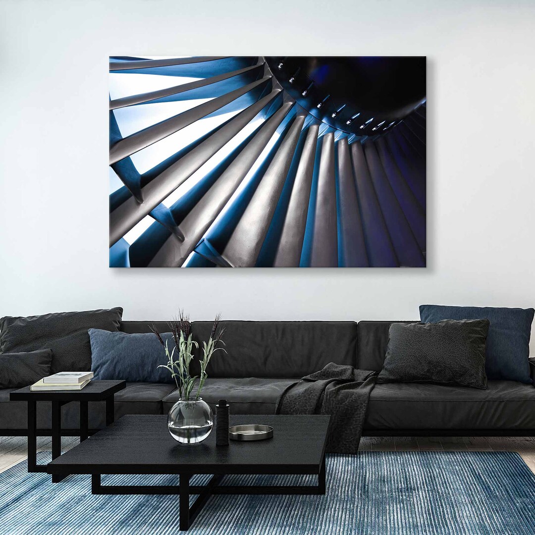 Vintage Turbo-jet Engine Canvas Print - Aviation Enthusiast Wall Art - Etsy