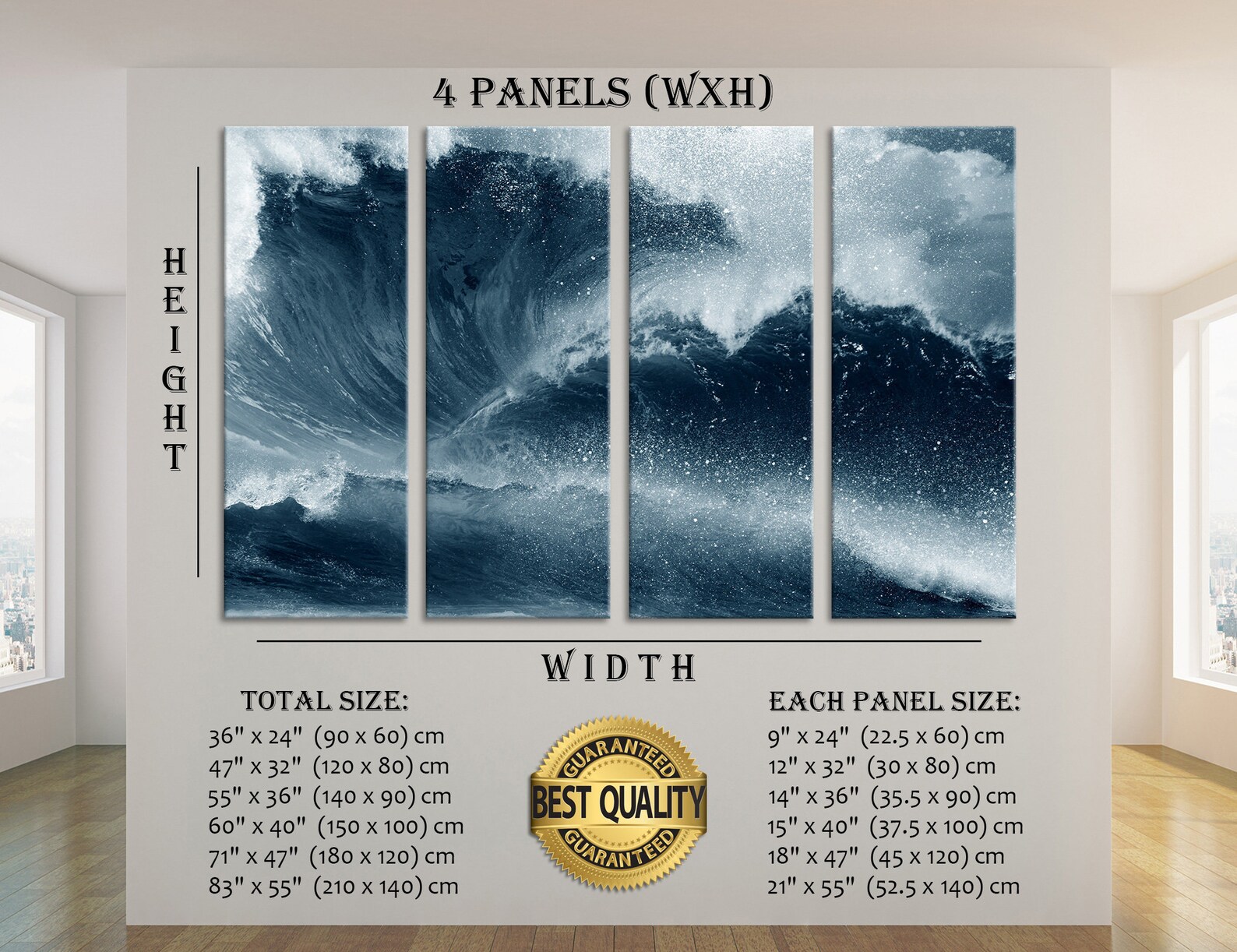 Storm Waves Storm Canvas Blue Water Canvas Print Art Ocean | Etsy