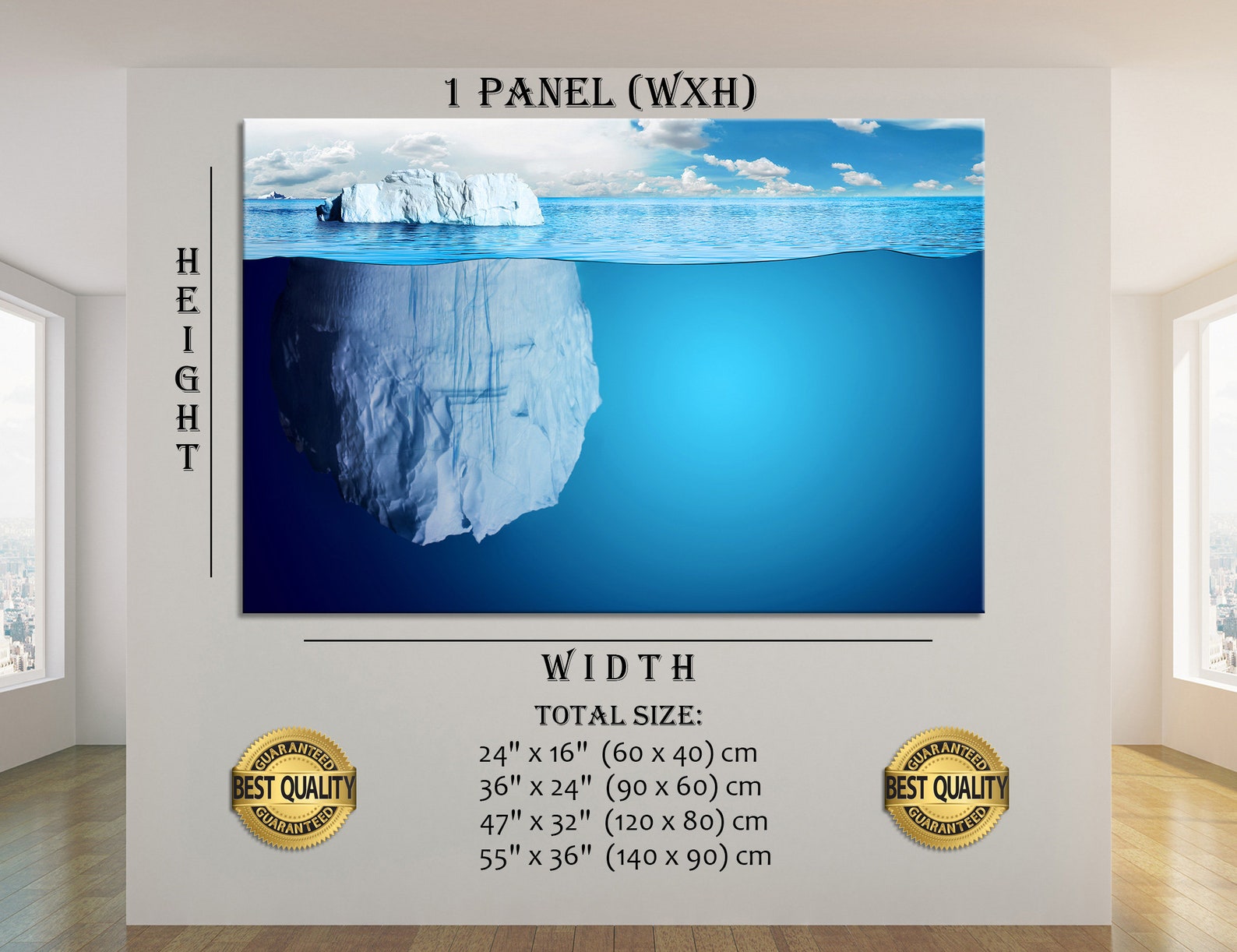 Iceberg Wall Art Iceberg Wall Decor Iceberg Canvas Iceberg Print ...