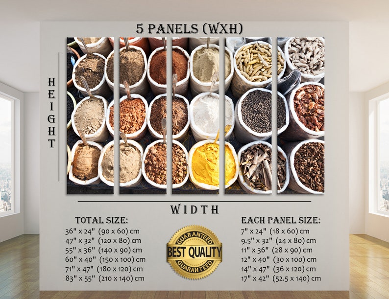 Colorful Spice Large Canvas Print Spice Wall Art Spice Canvas | Etsy