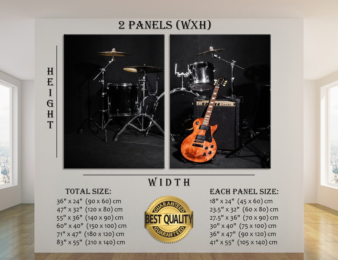 Set of Musical Instruments Canvas Print Music Canvas Print | Etsy