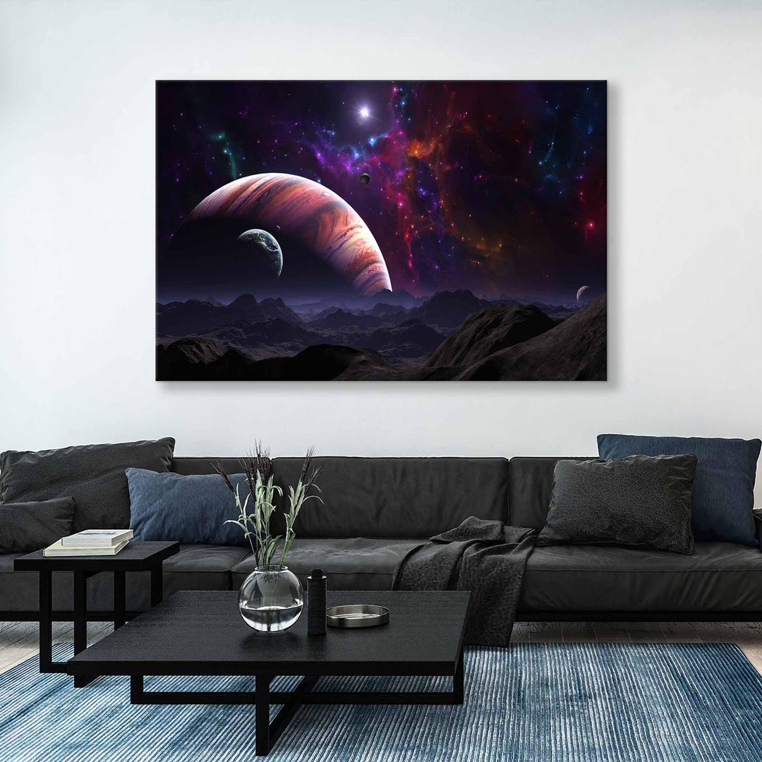Galactic Dreamscape - Astronaut & Space Canvas Art - Stellar Landscape ...