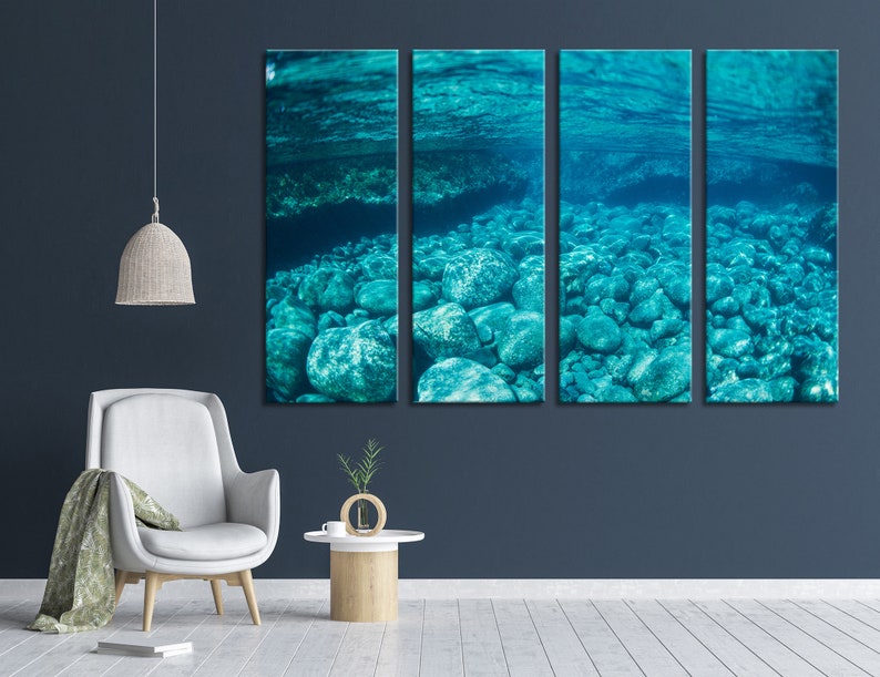 Underwater Ocean Canvas Ocean Canvas Art Ocean Photo Ocean Print Ocean ...