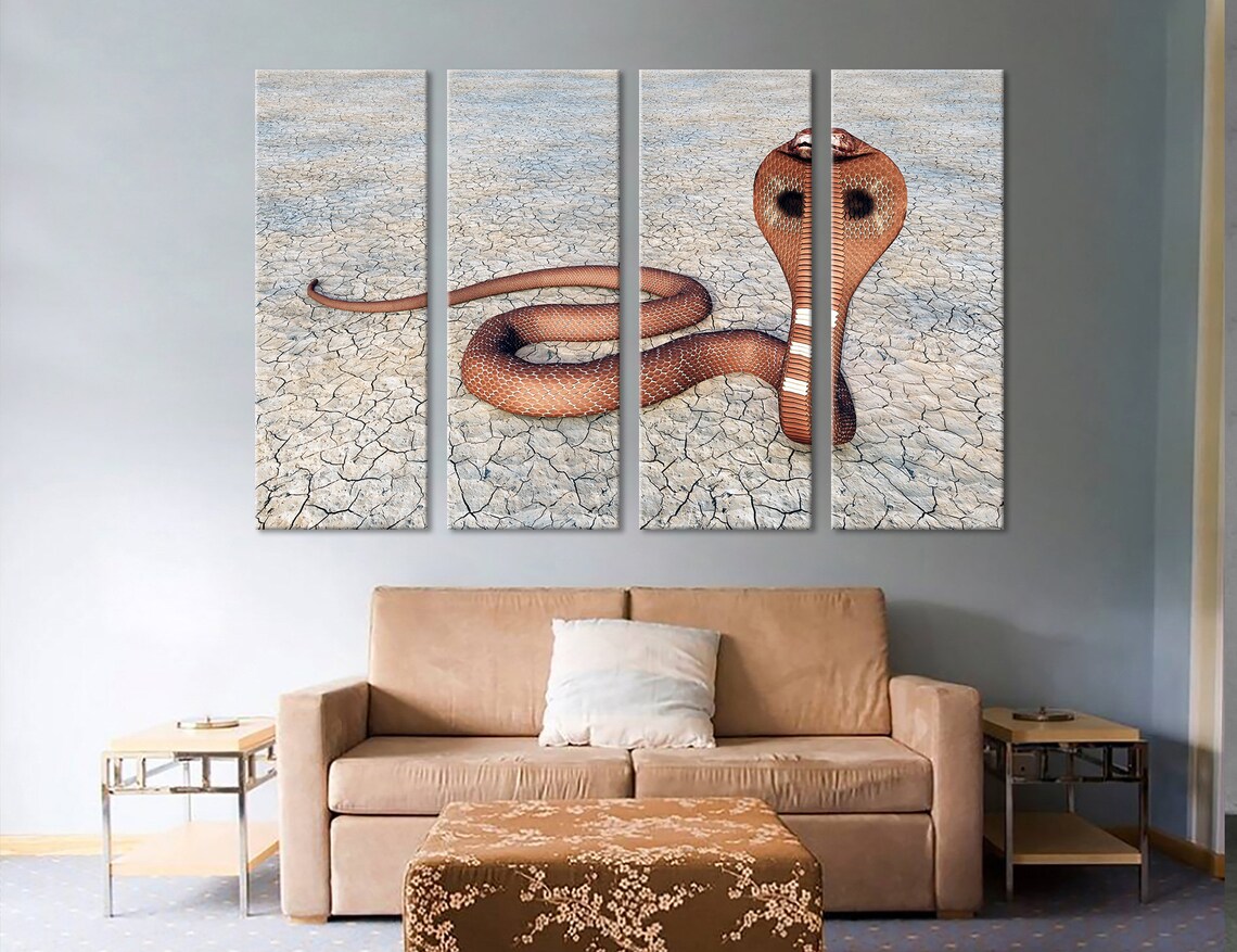 Cobra Snake Wall Art Cobra Snake Wall Decor Nature Wall Art | Etsy