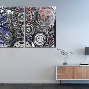 Engine World Wall Art Engine Wall Decor Car Engine Decor Engine Print ...