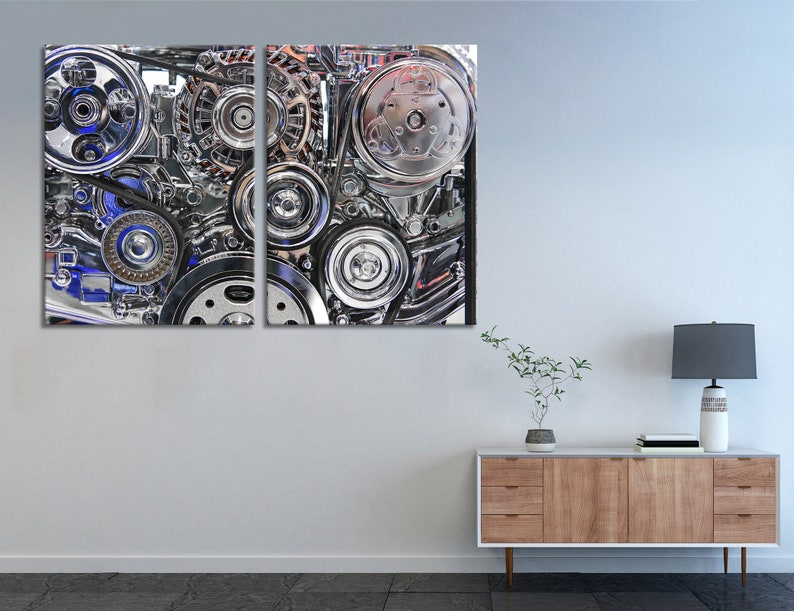 Engine World Wall Art Engine Wall Decor Car Engine Decor Engine Print ...