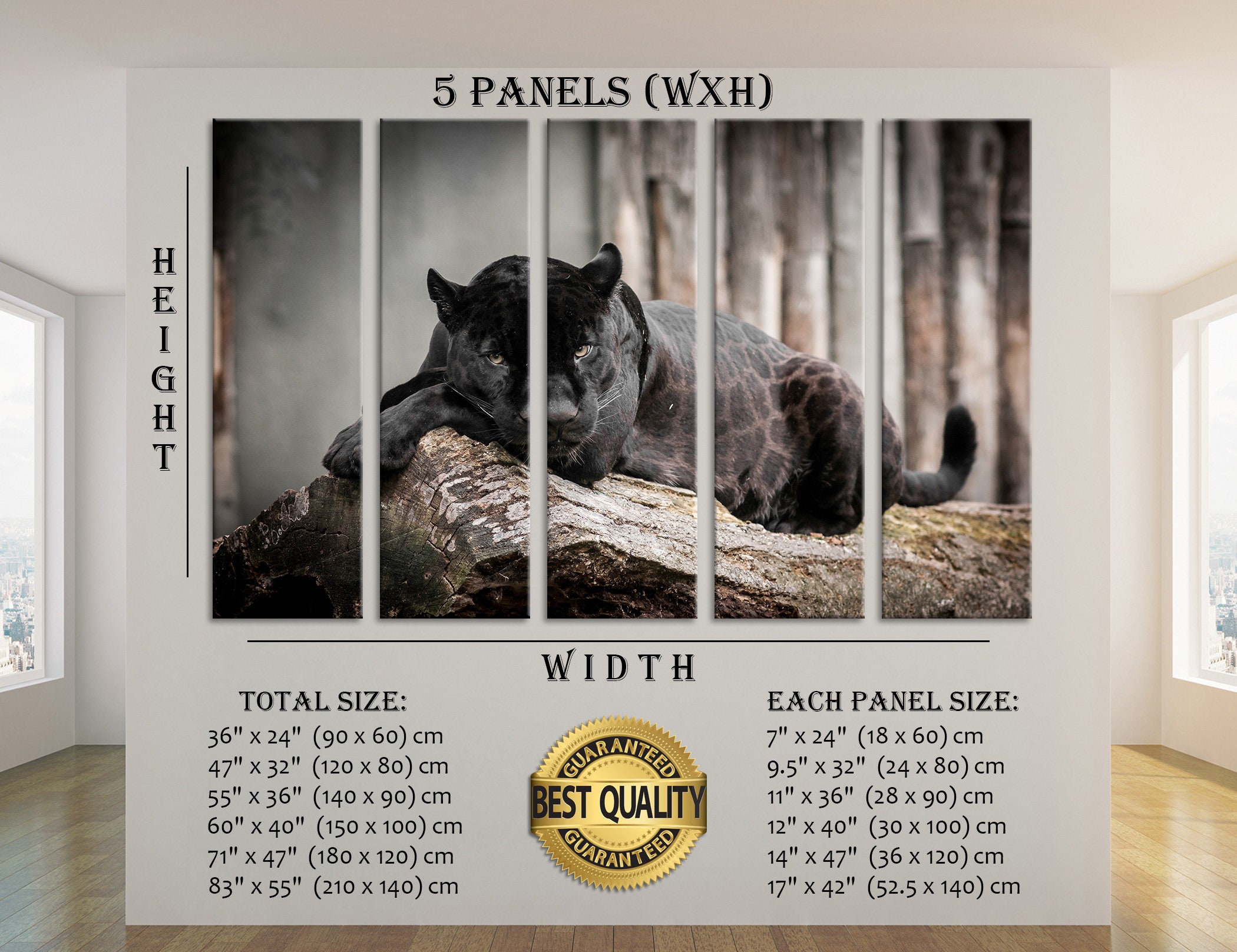 Black Panthera Wall Art Panther Canvas Panther Wall Art | Etsy