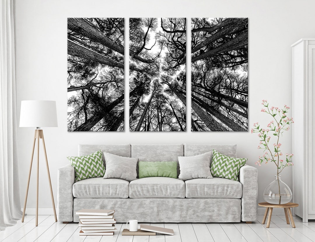 Elegant Trees Canvas Print Set Graceful Artwork Perfect for Adding ...