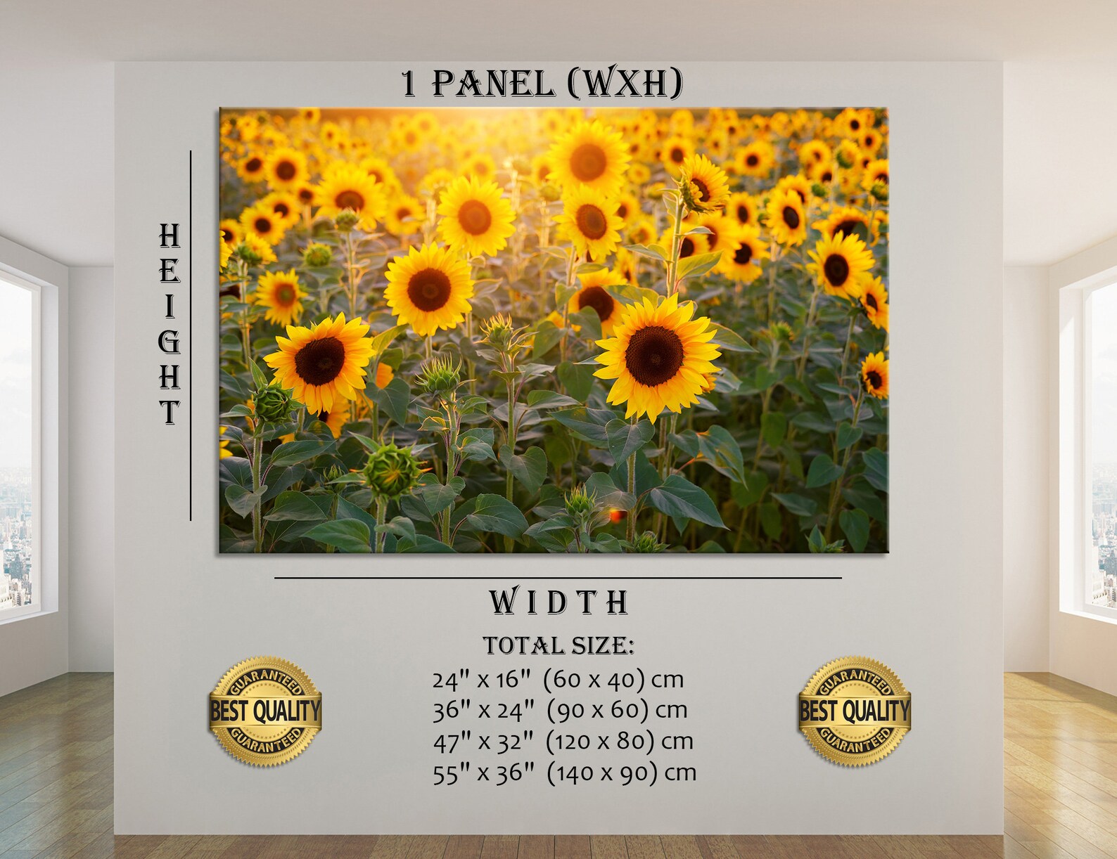 Sunflower Wall Art Sunflower Wall Decor Sunflower Canvas - Etsy