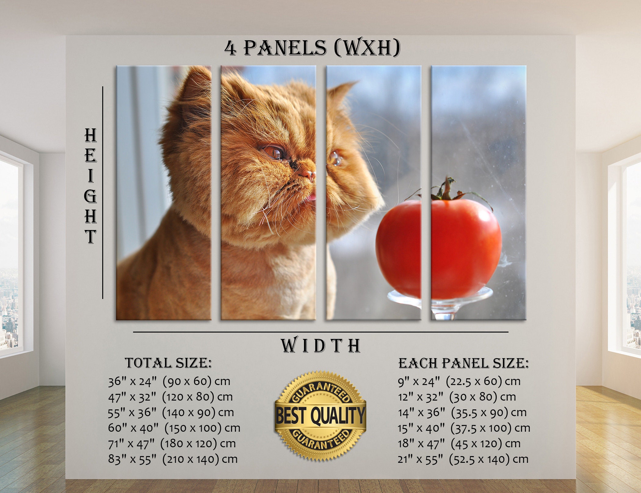 Red Cat Profile Canvas Art Cat Wall Art Animal Canvas Print | Etsy