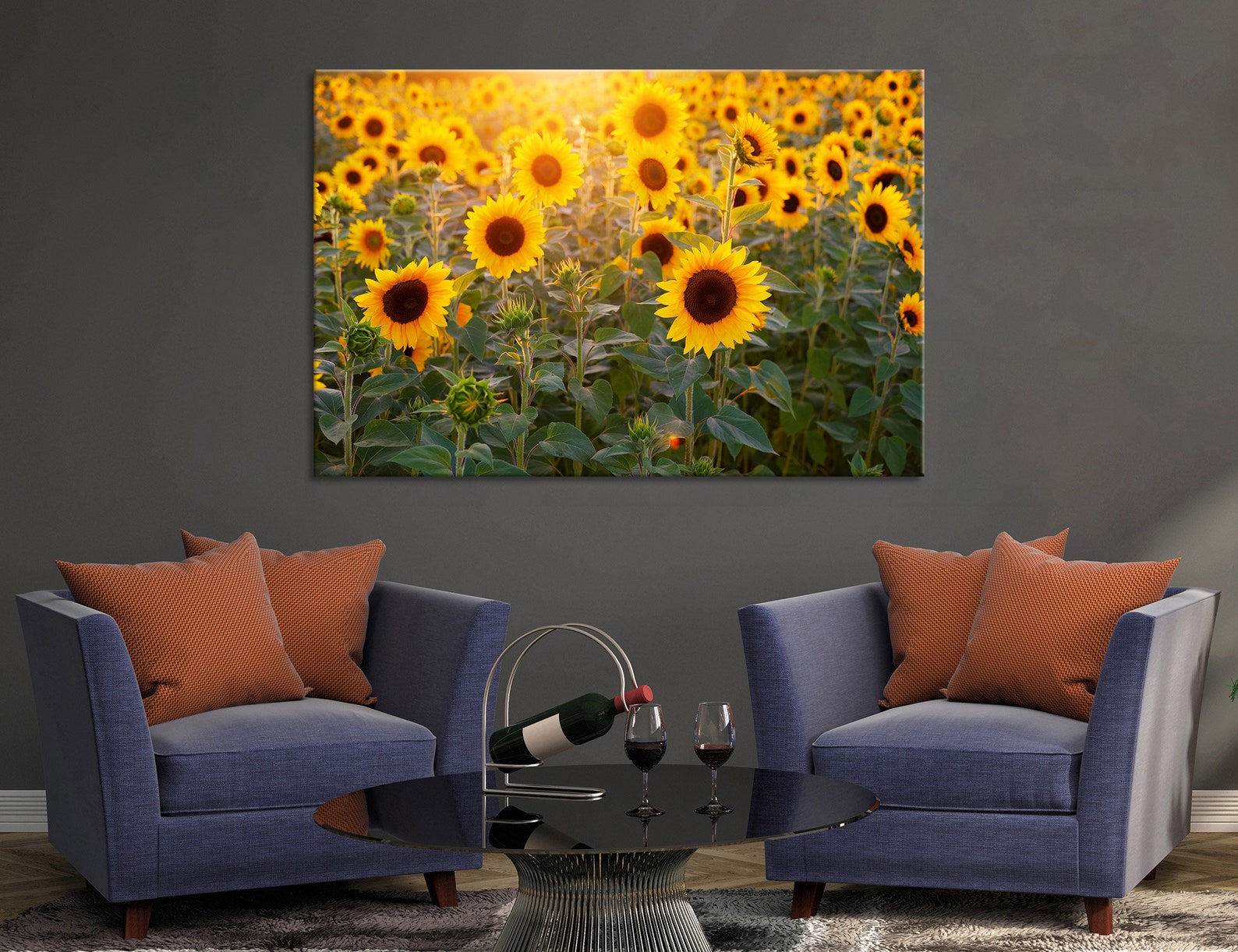 Sunflower Wall Art Sunflower Wall Decor Sunflower Canvas - Etsy