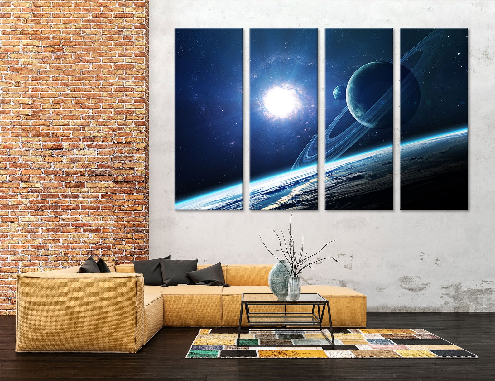 Abstract Scientific Background Planets in Space Nebula and - Etsy