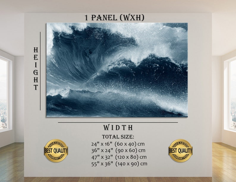 Storm Waves Storm Canvas Blue Water Canvas Print Art Ocean - Etsy
