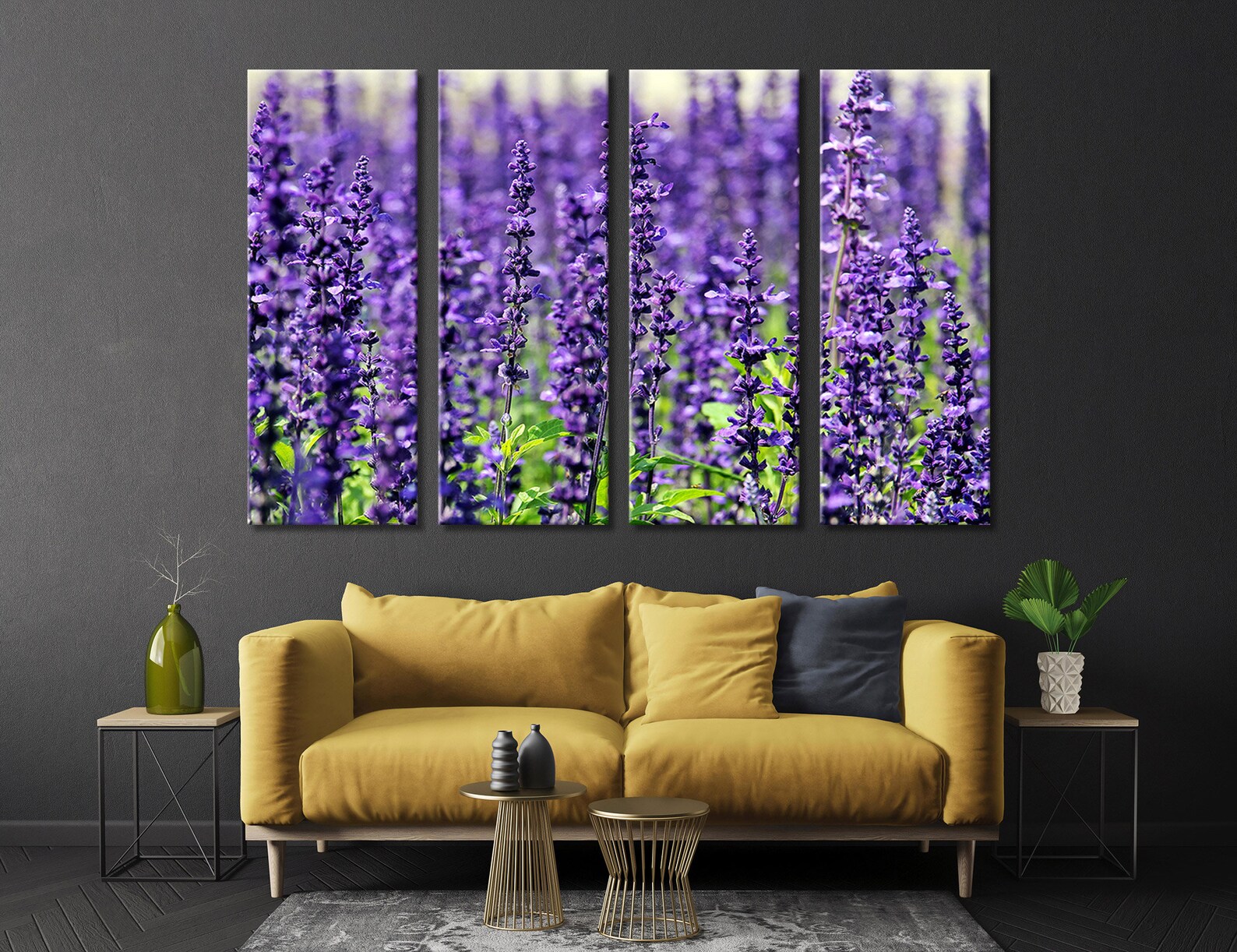 Lavender Wall Art Lavender Wall Decor Lavender Canvas Print - Etsy