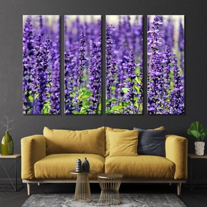 Lavender Wall Art Lavender Wall Decor Lavender Canvas Print Lavender ...