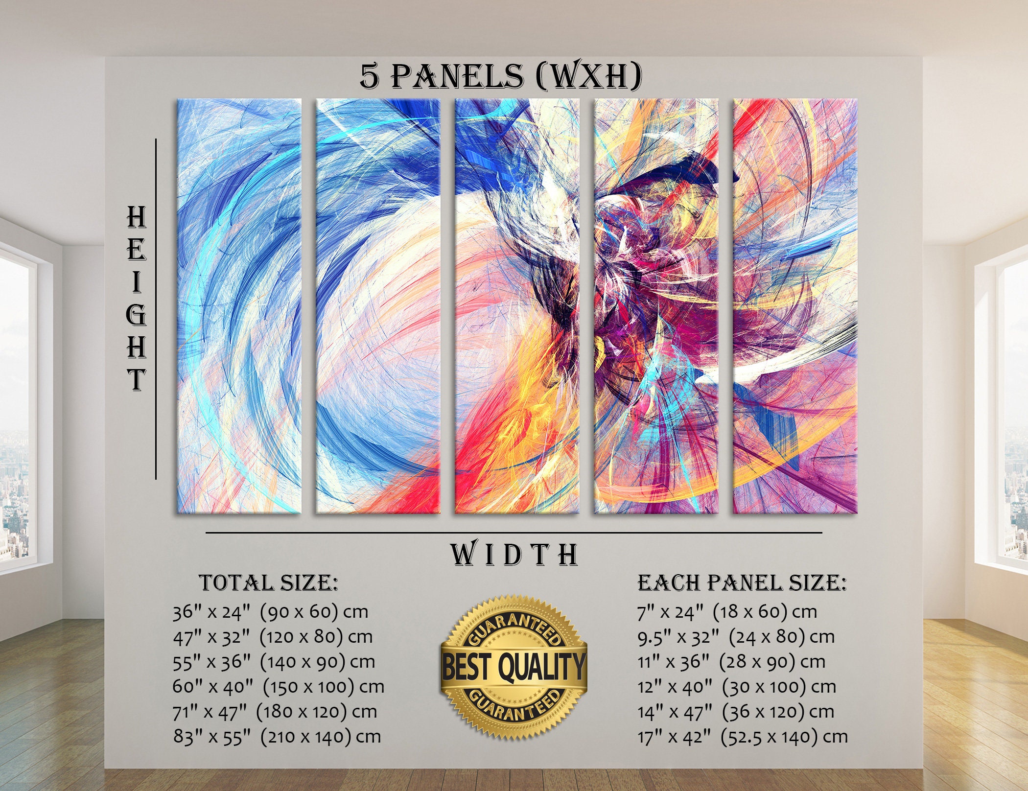 Multicolor Bright Wall Decor Multicolor Bright Wall Art | Etsy