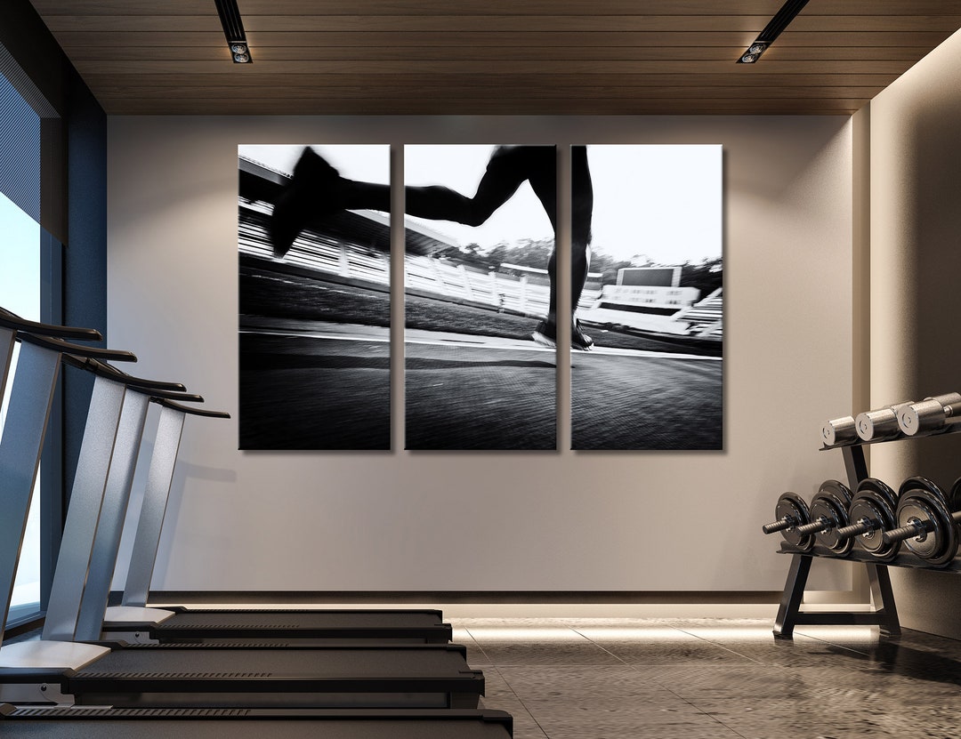 Running Canvas Running Wall Art Sports Decor Sports Decor Room Sports ...