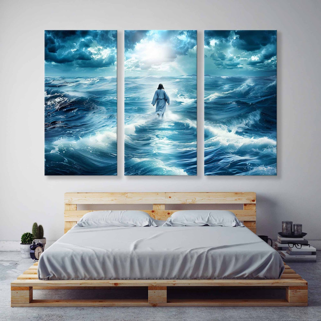 Miracle Walk - Christian Wall Art - Jesus Walking on Water - Jesus ...