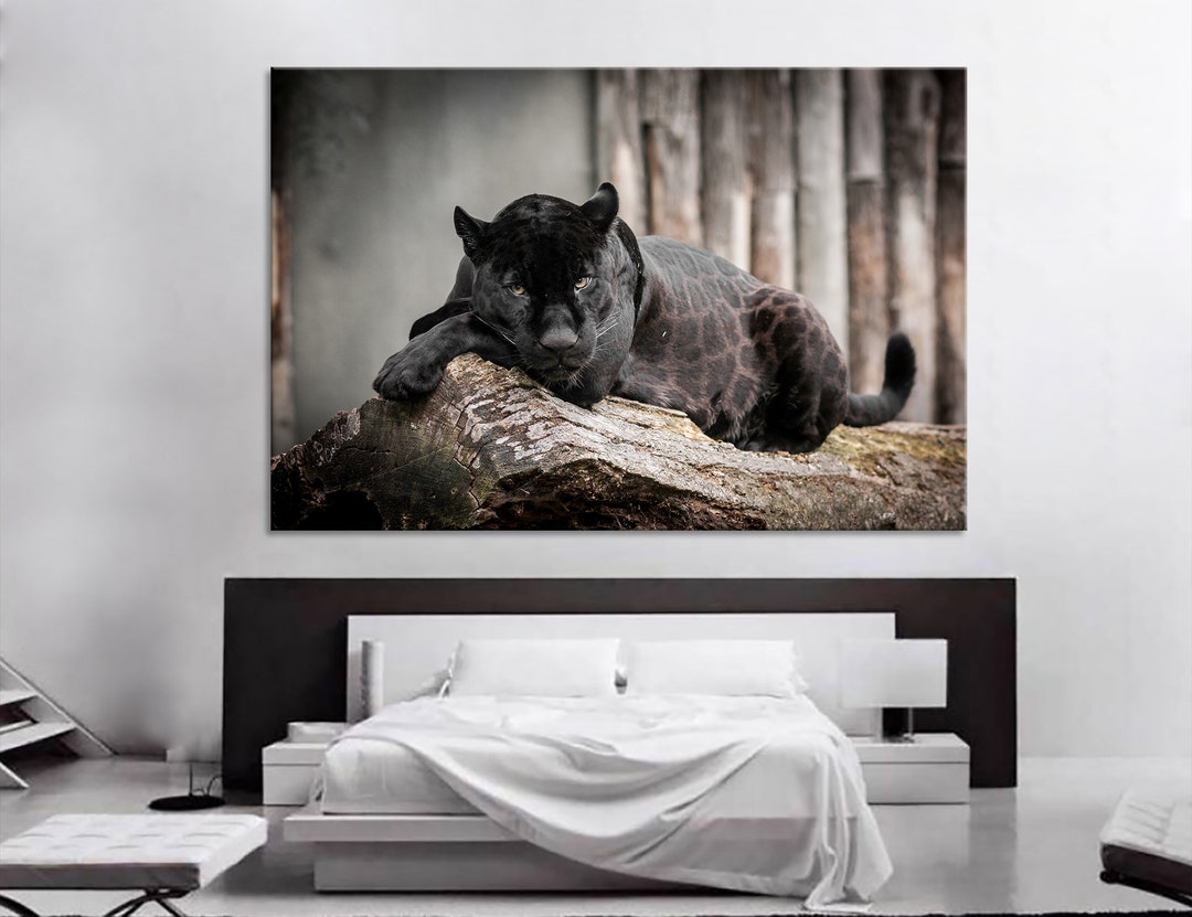Black Panthera Wall Art Panther Canvas Panther Wall Art Panther Print ...
