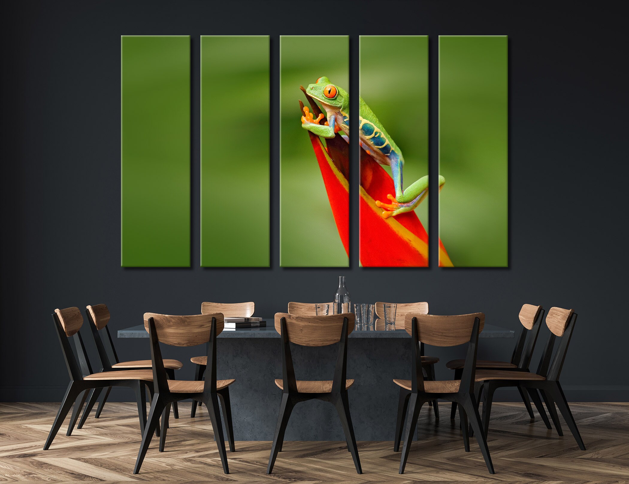 Red-eyed Tree Frog Print Set Frog Canvas Wall Art Frog Wall - Etsy