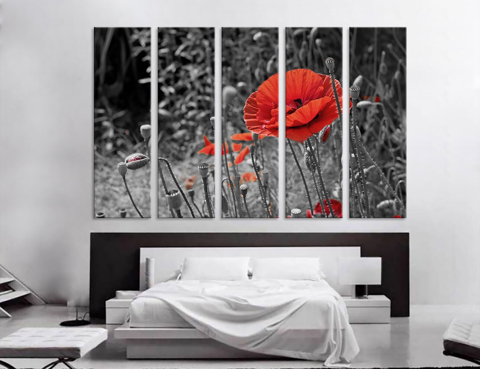 Red Poppy Canvas Red Poppy Print Red Poppy Poster Red Poppy | Etsy