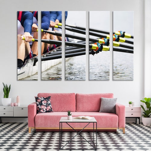 Rowing Wall Art Print Rowing Wall Decor Rowing Canvas Rowing - Etsy