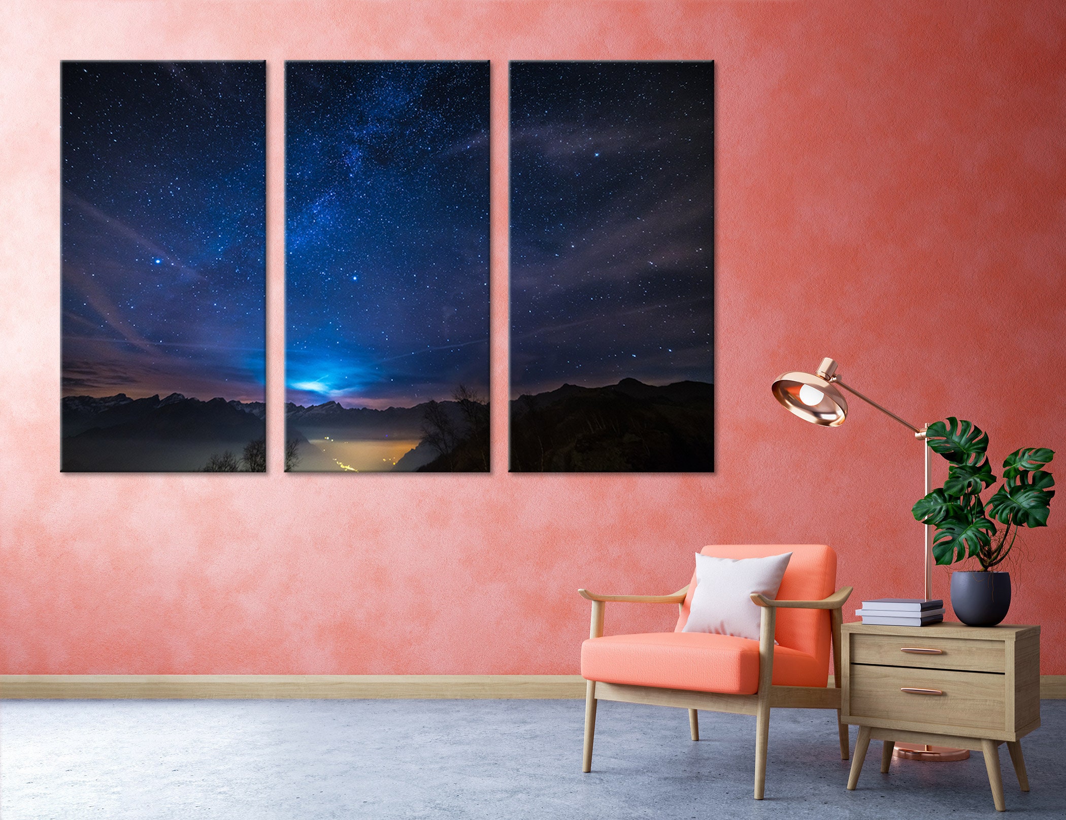 Starry Sky Canvas Starry Sky Print Starry Sky Poster Starry | Etsy