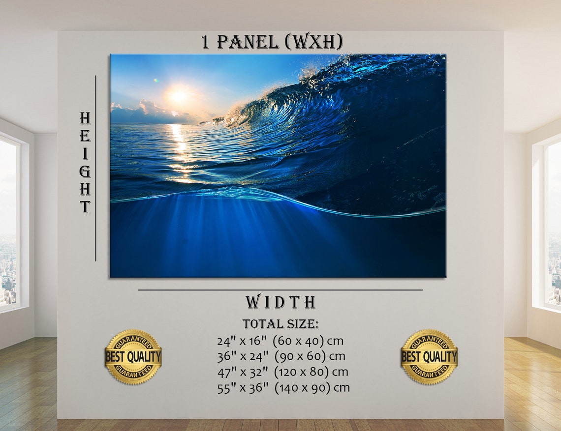 Wave Wall Art Wave Wall Decor Wave Canvas Wave Art Print Wave | Etsy