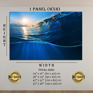 Wave Wall Art Wave Wall Decor Wave Canvas Wave Art Print Wave Poster ...