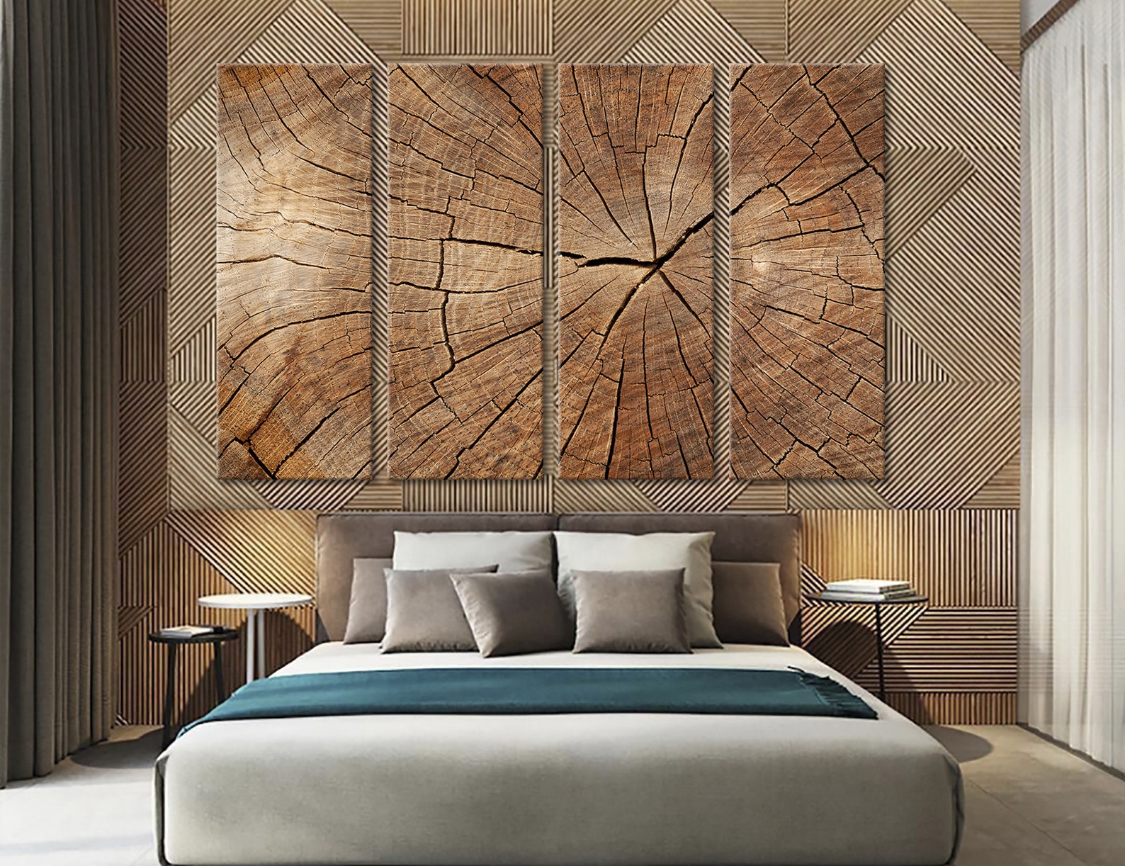 Tree Ring Canvas Wood Crack Poster Contemporary Wall Decor - Etsy