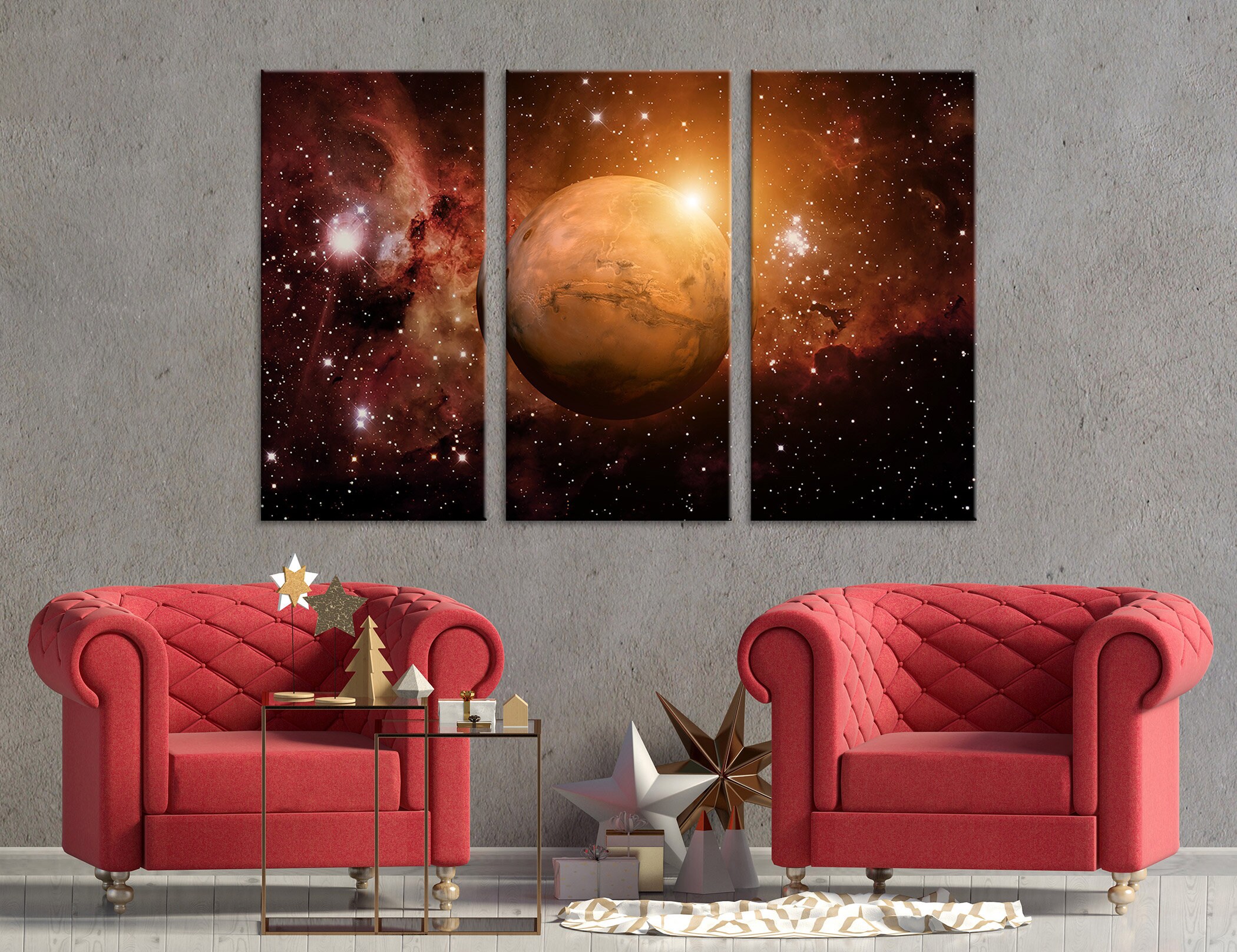Mars Solar System Art Mars Art Mars Canvas Mars Decor Mars - Etsy