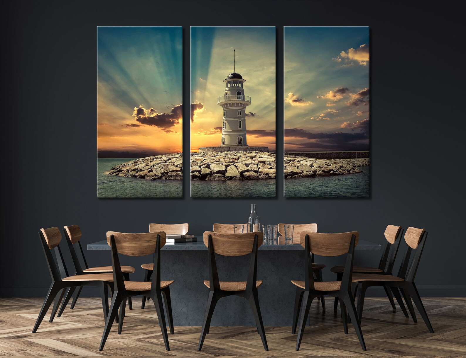 Lighthouse Canvas Print Art Multi Panel Print Decor Ocean Home ...