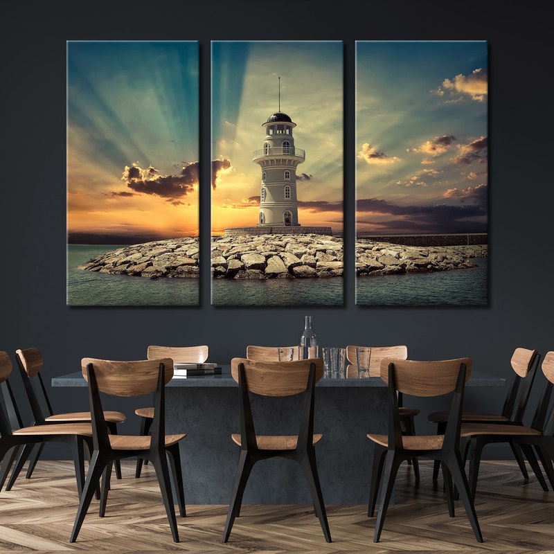 Lighthouse Canvas - Etsy