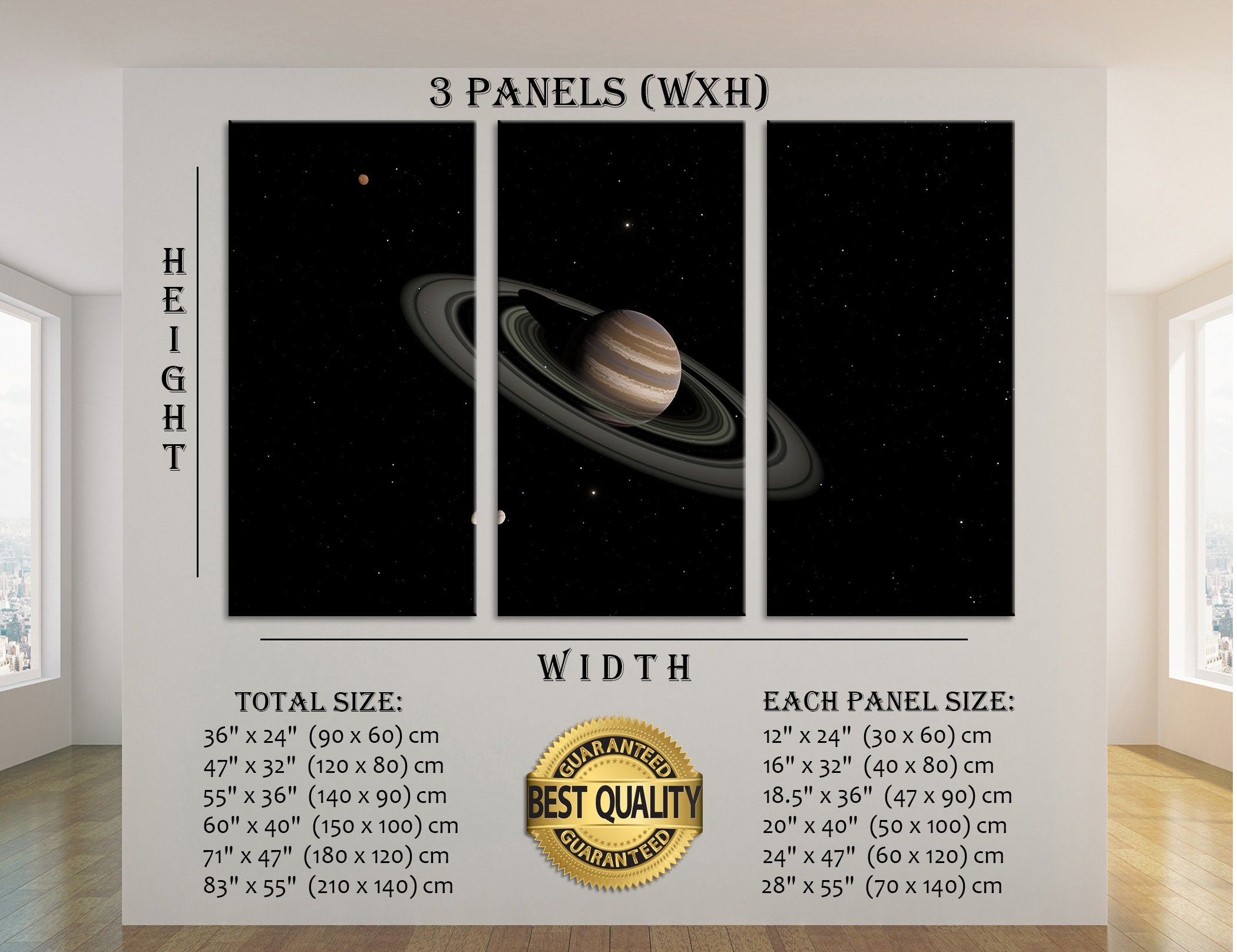Saturn Wall Art Saturn Wall Decor Saturn Canvas Saturn Print Saturn ...