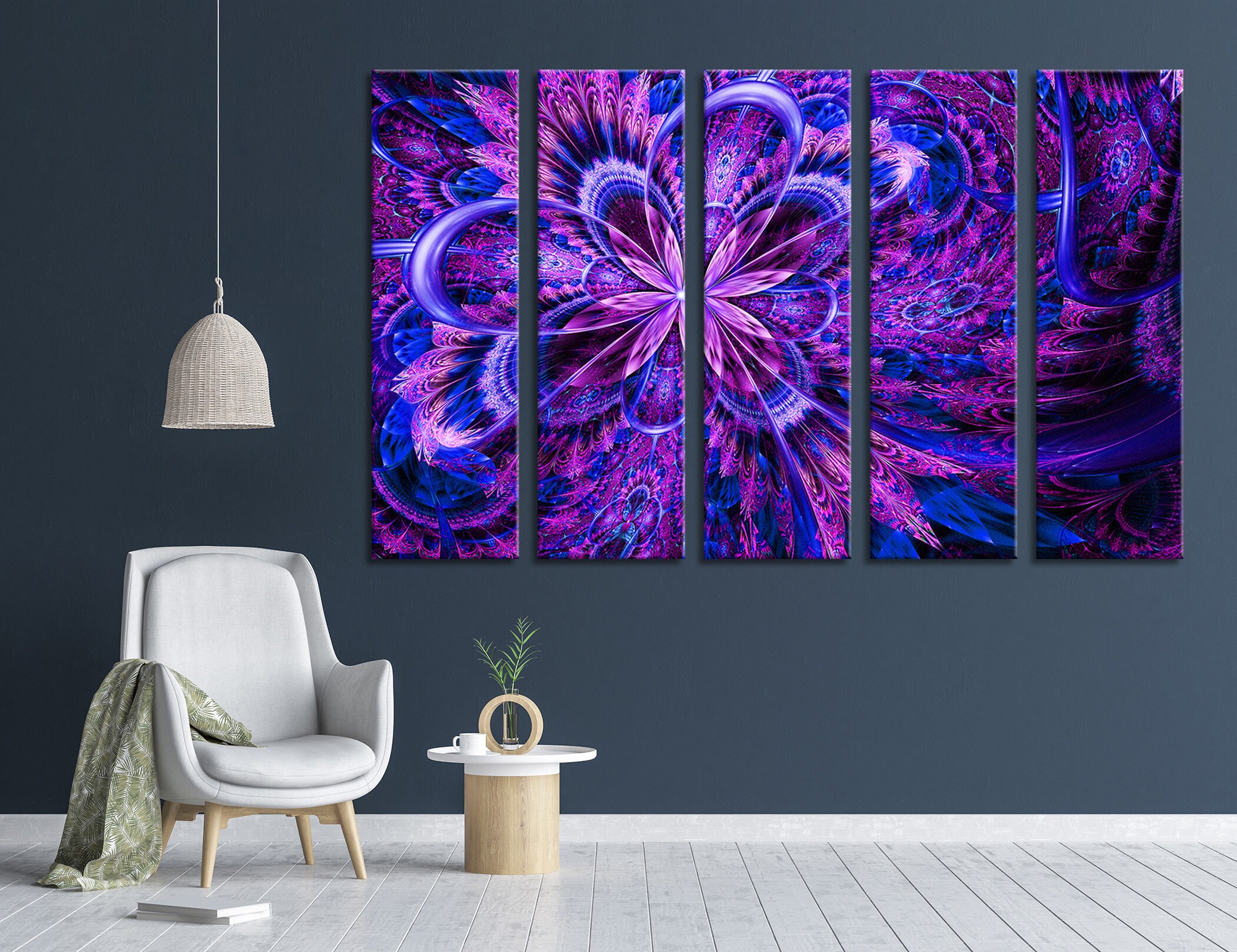 Abstract 3D Flower Wall Art Abstract Canvas Abstract Print - Etsy
