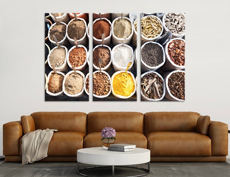 Colorful Spice Large Canvas Print Spice Wall Art Spice Canvas | Etsy